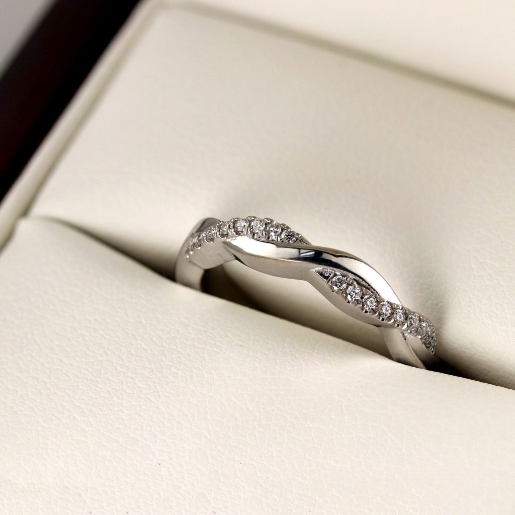 Non-Binary Wedding Rings - Gender Neutral Engagements - Diamond wish